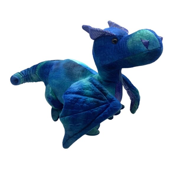 Toys | Blue Green Plush Dragon Stuffed Animal Toy 9x15 Wings Fantasy ...